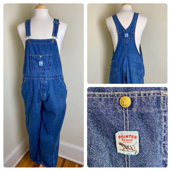 Pointer Brand | Jeans | Pointer Brand Overall Bibs Mens 4x29 Blue Denim Carpenter High Back ...